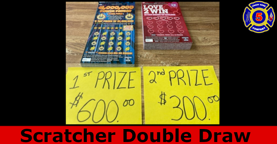 Online Raffle #22-1 Lottery Ticket Double Draw - CRARY HOSE COMPANY
